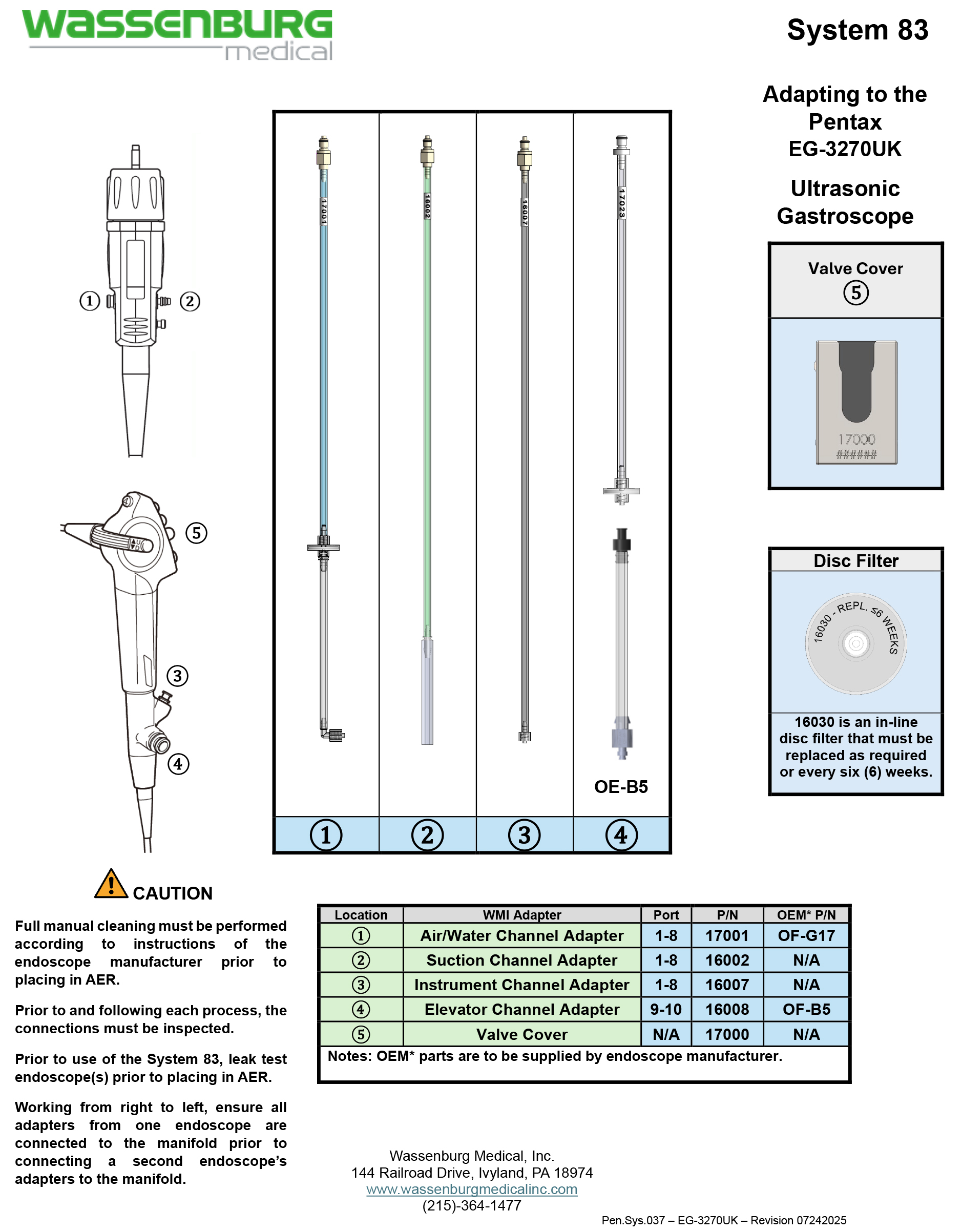Adapting to Pentax EG-3270UK Ultrasonic Gastroscope | Wassenburg ...