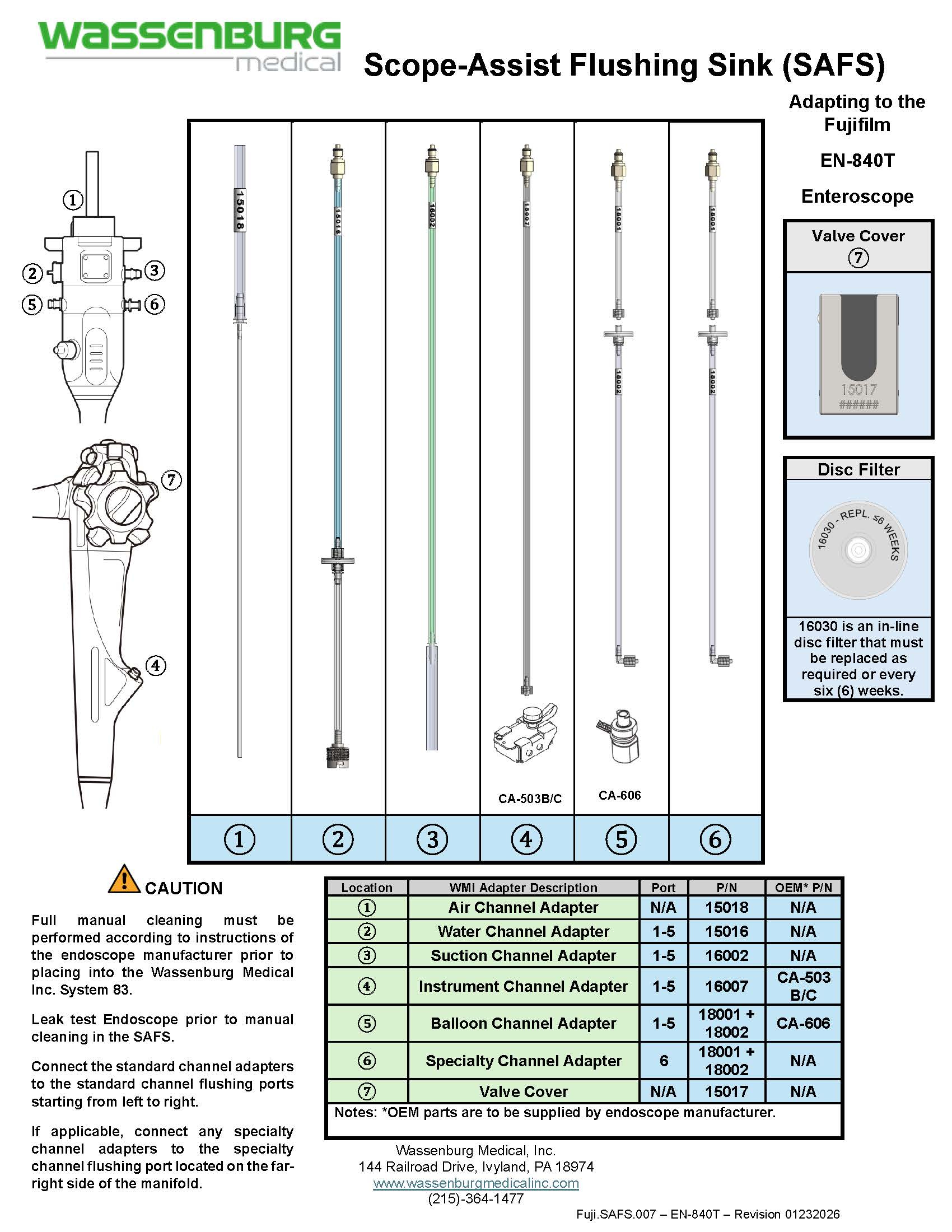 Adapting to Fujifilm EN-840T Enteroscope | Wassenburg Medical, Inc.