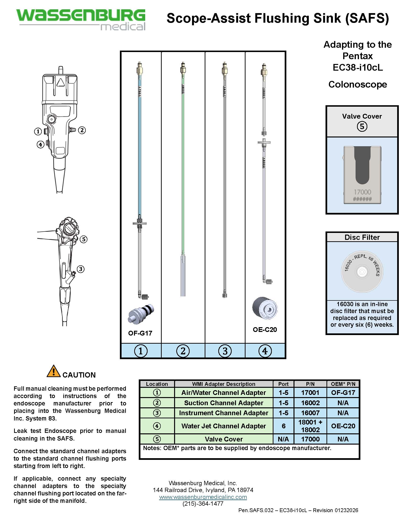 Adapting to Pentax EC38-i10cL Colonoscope | Wassenburg Medical, Inc.